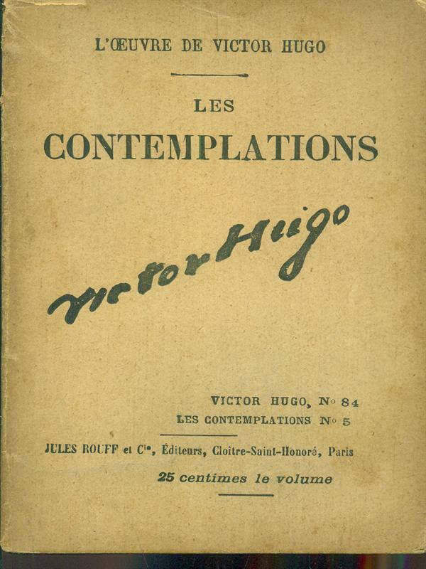 Les Contemplations - Victor Hugo - Poèmes récents | Speakerty