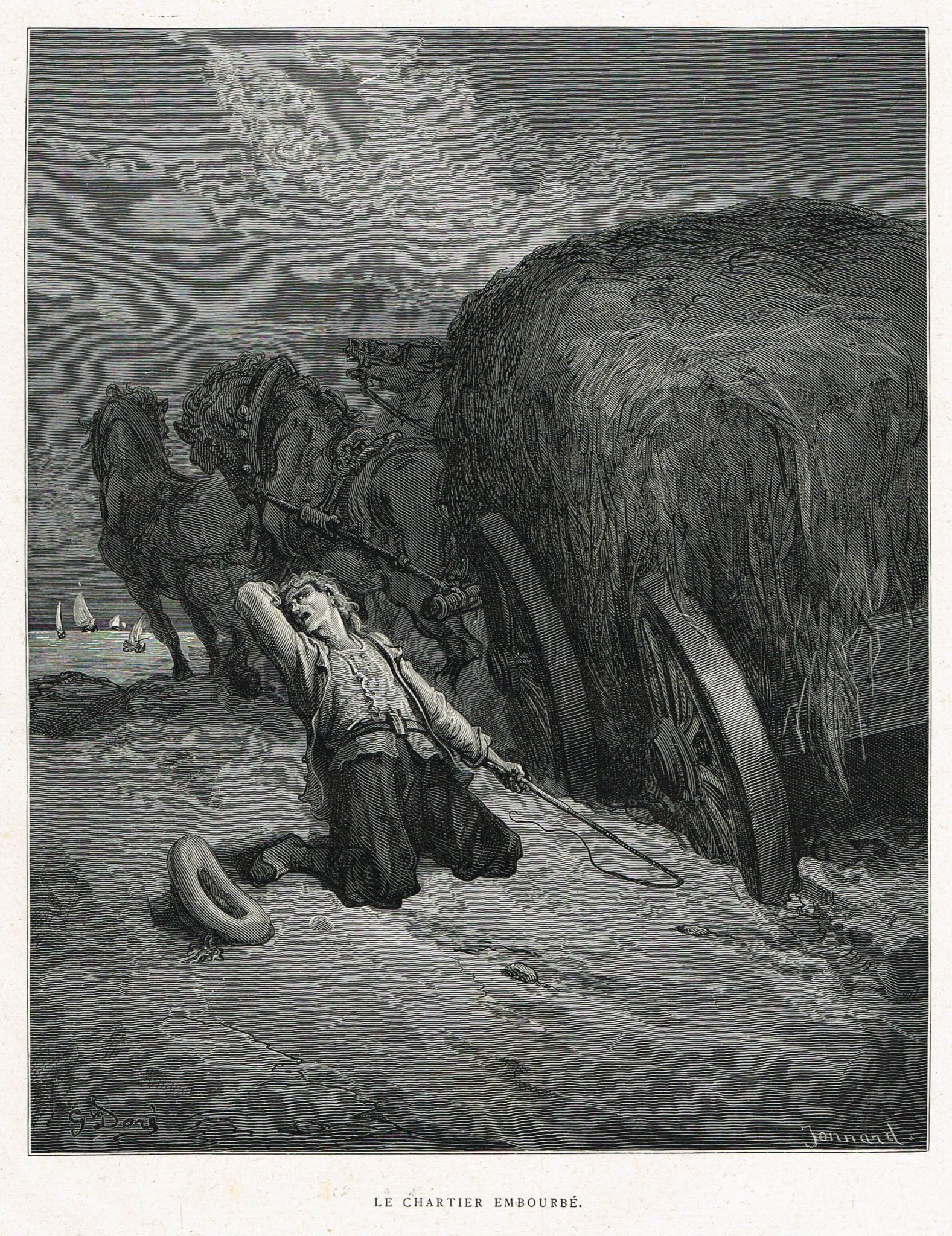 Le Chartier Embourbé - Fable de Jean de La Fontaine - Fables de La Fontaine