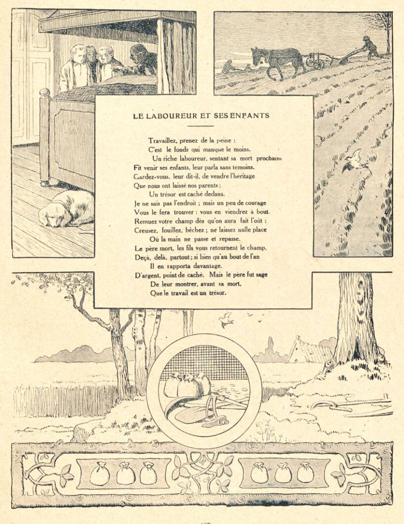 Le Laboureur et Ses Enfants - Fable de Jean de La Fontaine - Fables de ...