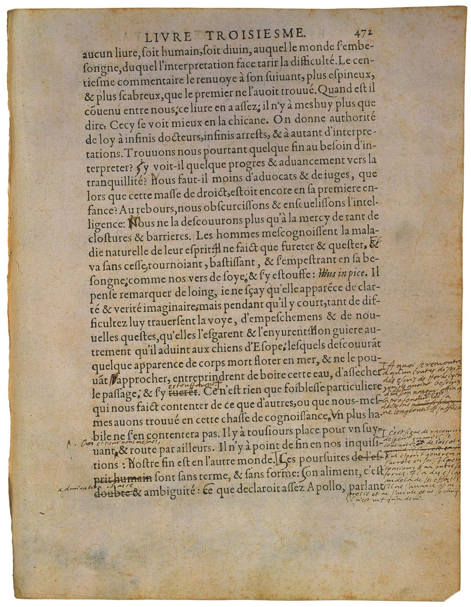 De l’Experience - Essai de Michel de Montaigne - Essais - Livre 3 ...