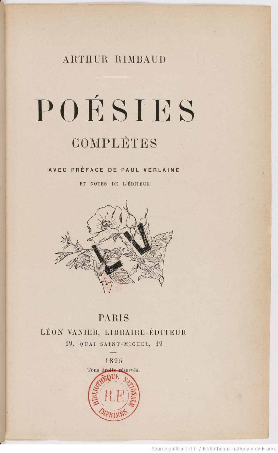 Préface de Poésies Complètes par Paul Verlaine - Poème de Arthur ...