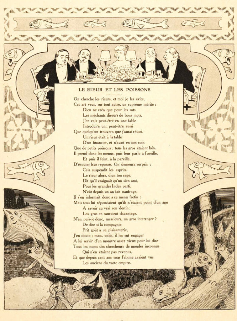 Le Rieur et Les Poissons - Fable de Jean de La Fontaine - Fables de La ...